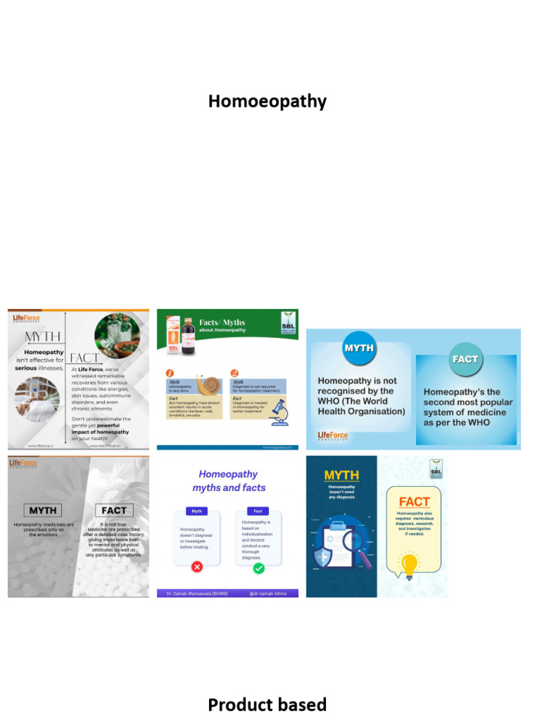 Homoeopathy Myths & Facts | PDF