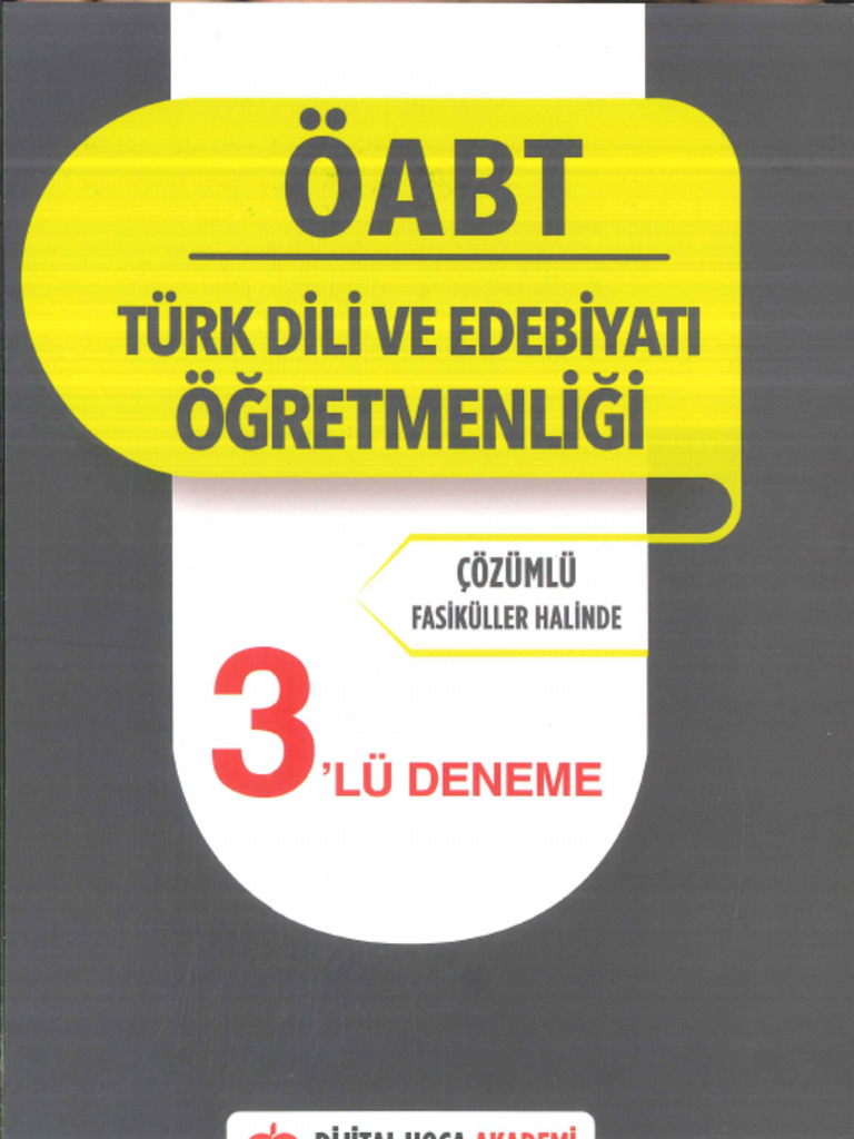 Öabt Edebi̇yat Di̇ji̇tal Hoca 3lü Deneme 2022 | PDF