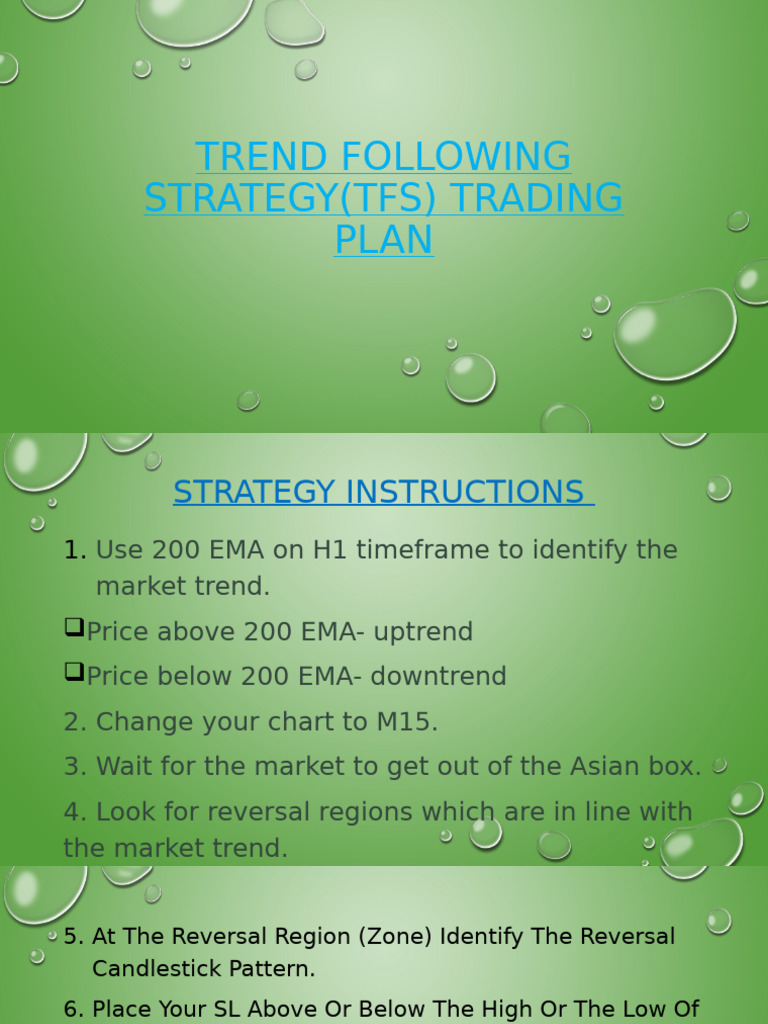 Trend Following Strategy (TFS) Trading Plan | PDF