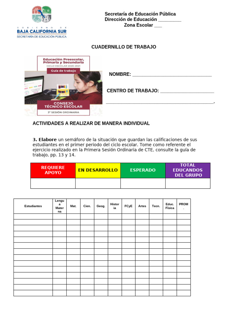 Cuadernillo Sesion 3 Cte | PDF | Evaluación | Aprendizaje