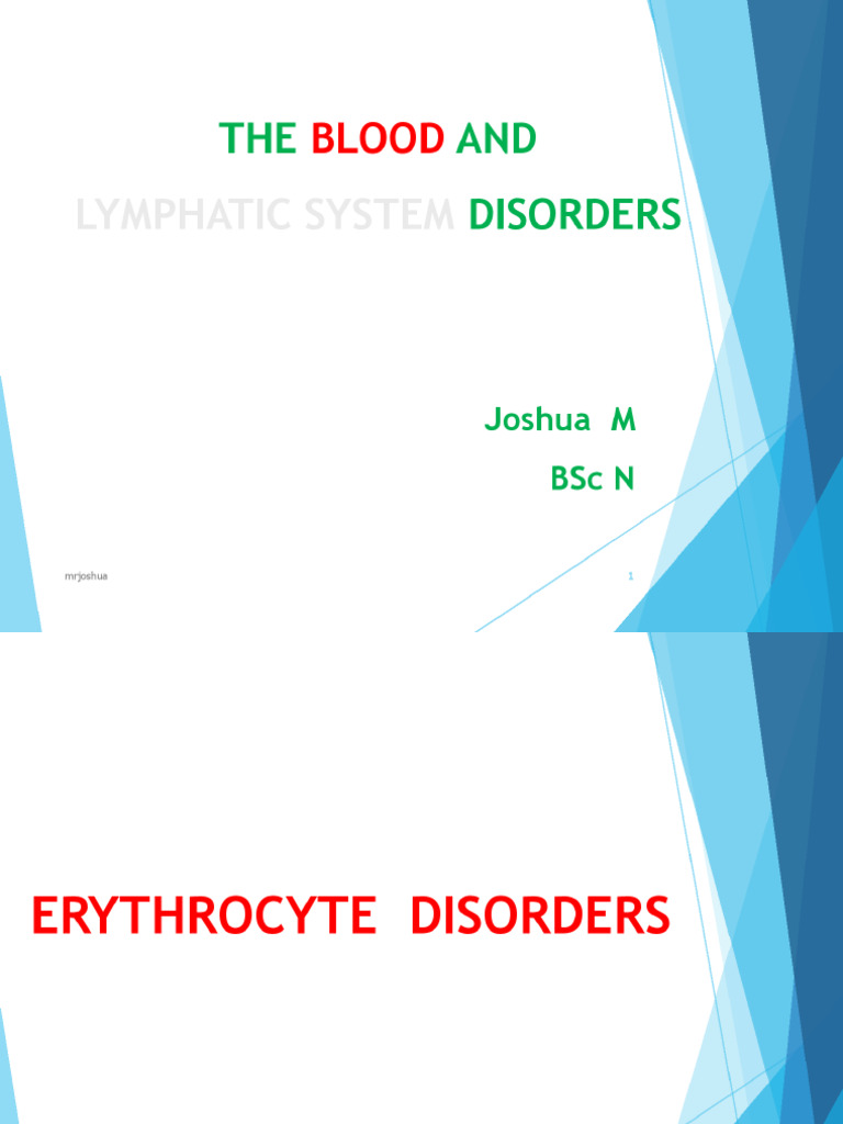 Erythrocyte Disorders | PDF
