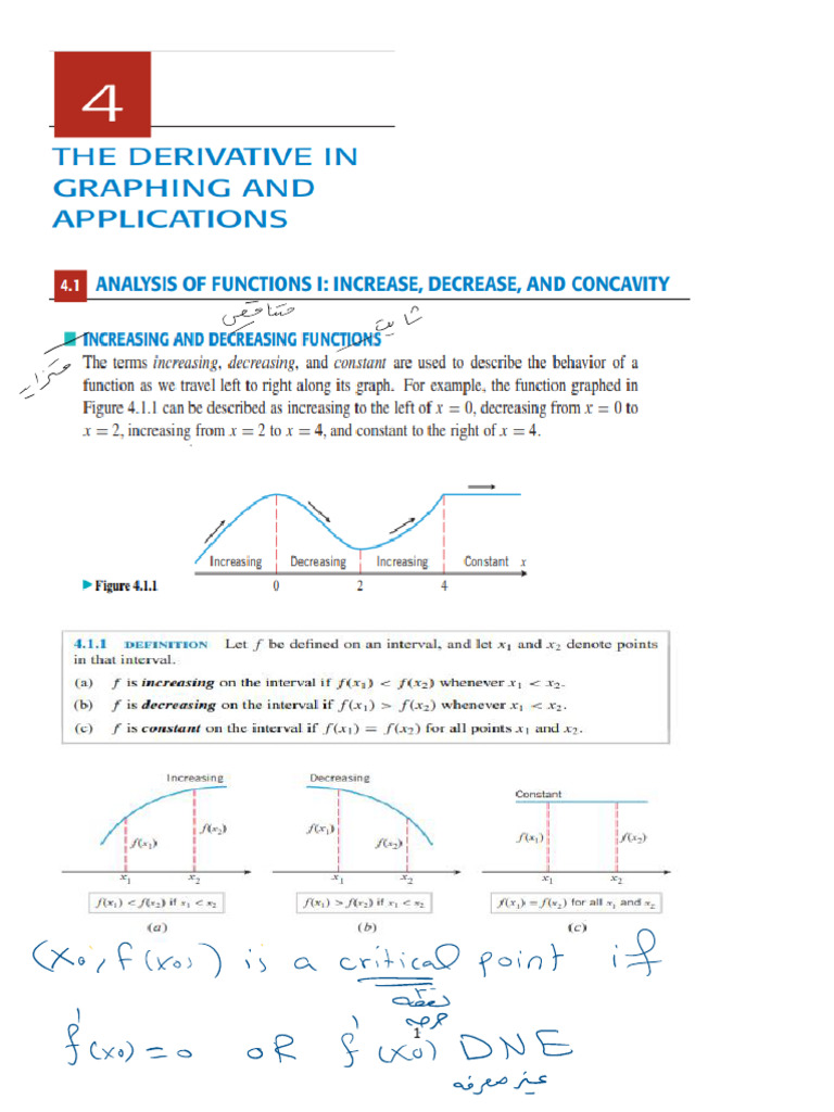 CH4 The DERIVATIVE IN Graphing and Applications | PDF