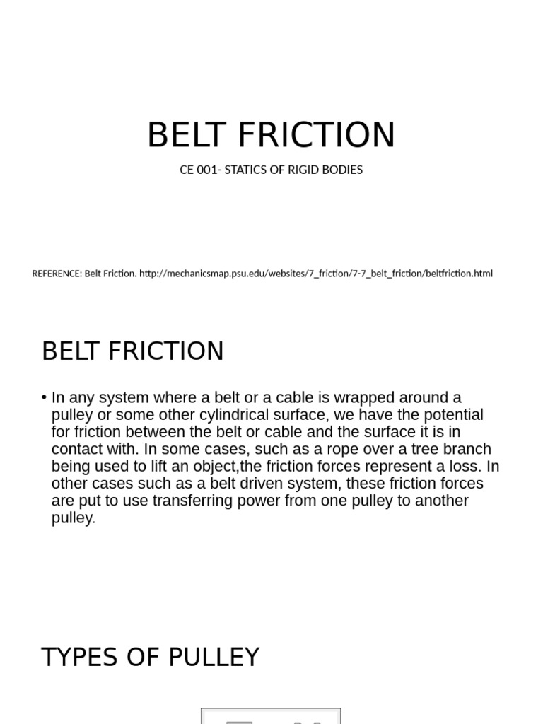 Belt Friction | PDF