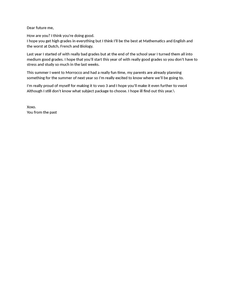 Future Letter | PDF