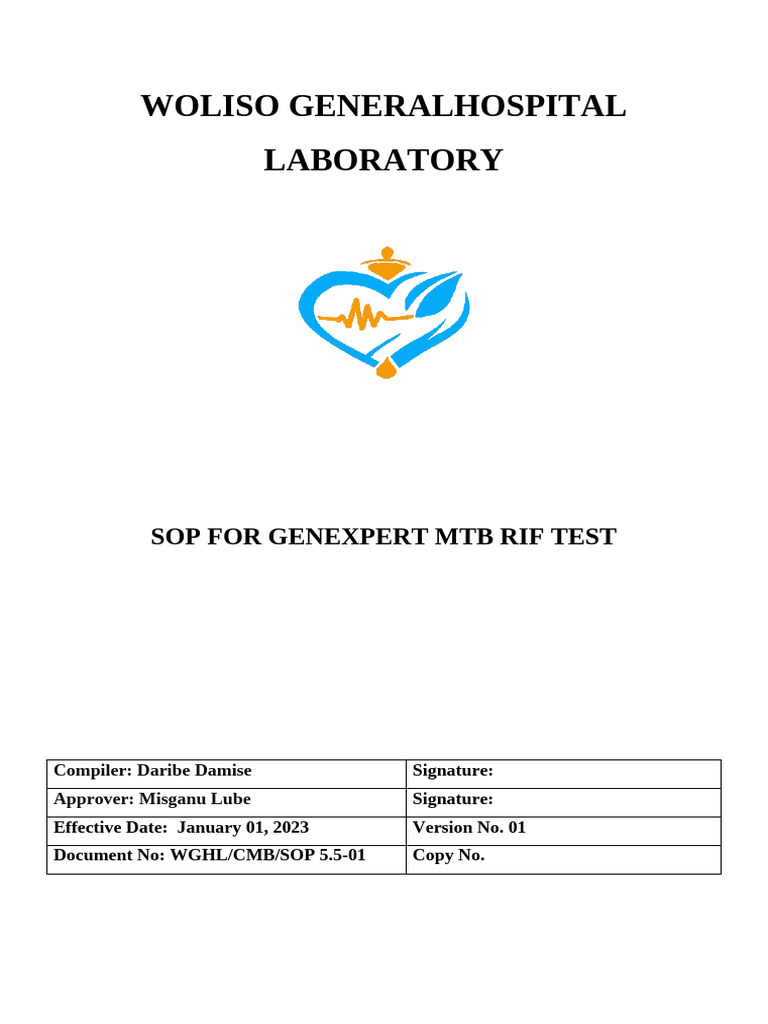 GeneXpert MTB/RIF Test SOP Guide | PDF