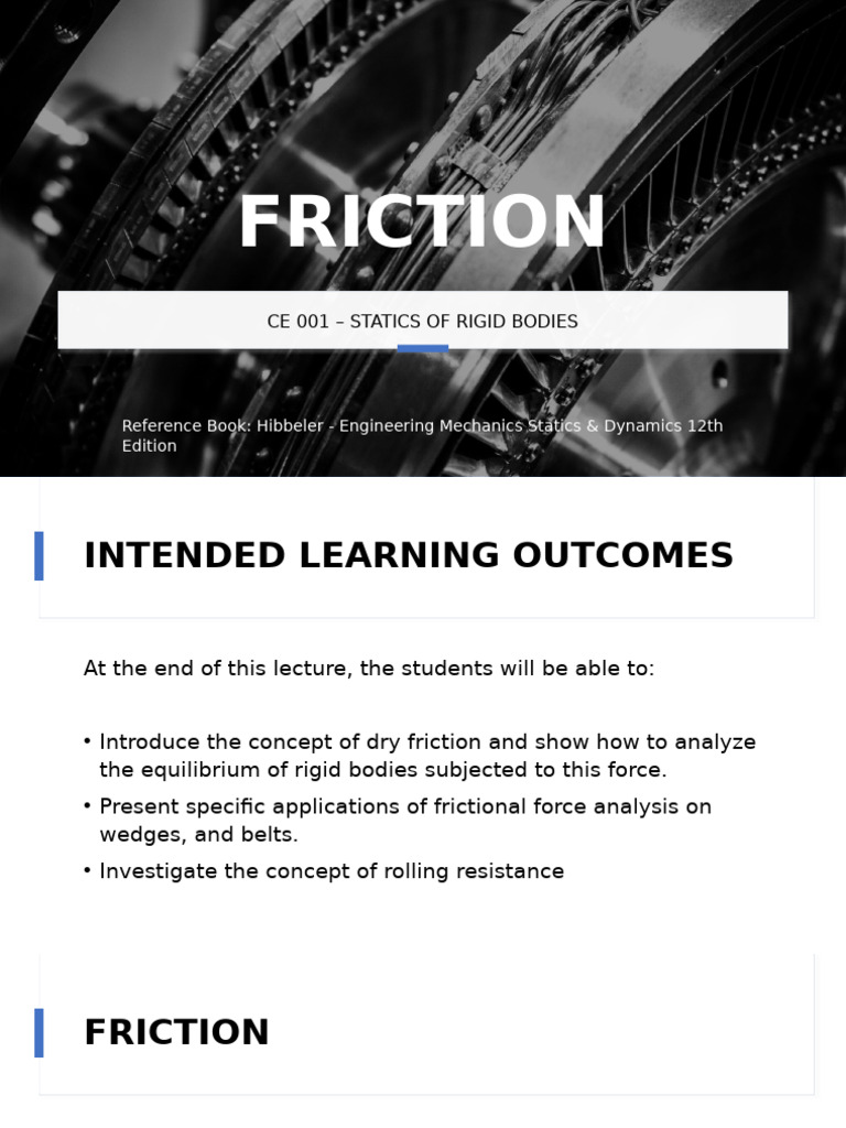 Understanding Dry Friction in Statics | PDF
