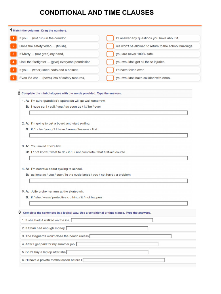 Exercises On Conditional and Time Clauses Mindset 2 | PDF