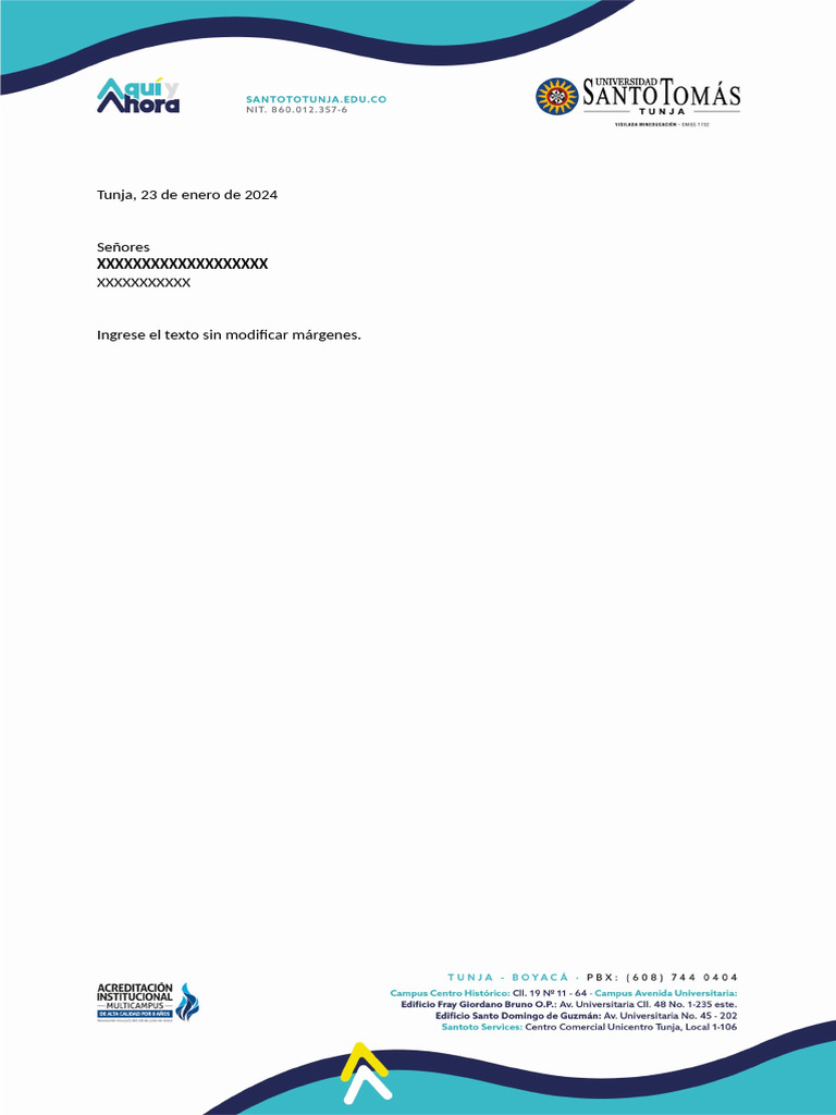 Membrete OFICIO Santoto 2024 | PDF