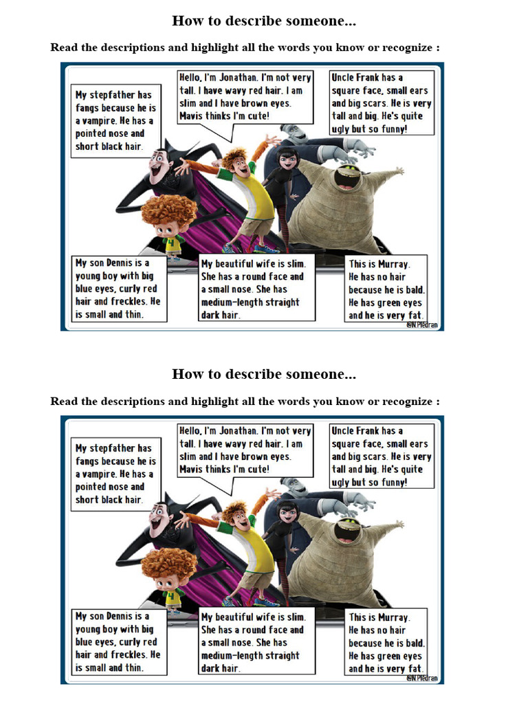 How To Describe Someone | PDF