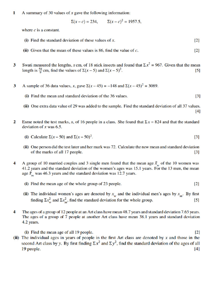 CENTRAL MEASURE & VARIATIONS | PDF