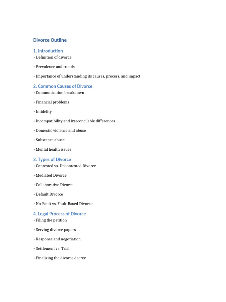 Divorce Outline | PDF