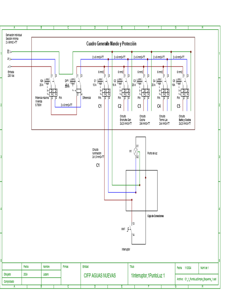 C1 1 PuntoLuzSimple Esquema 1 | PDF