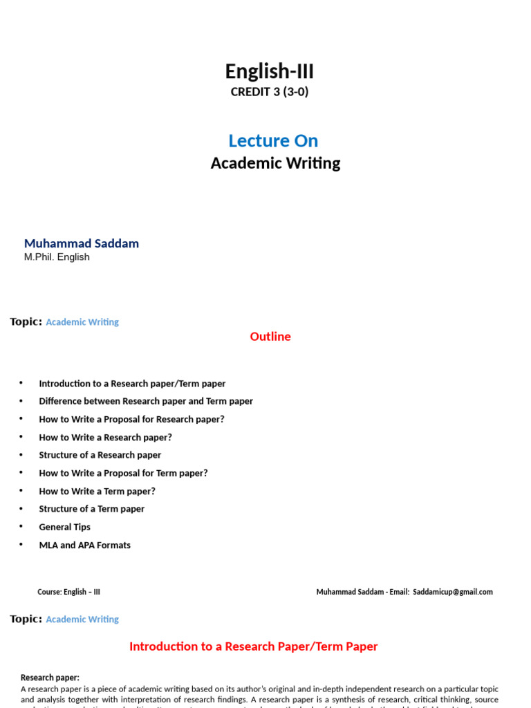 Slide#1 Academic Writting | PDF | Libraries | Academic Publishing