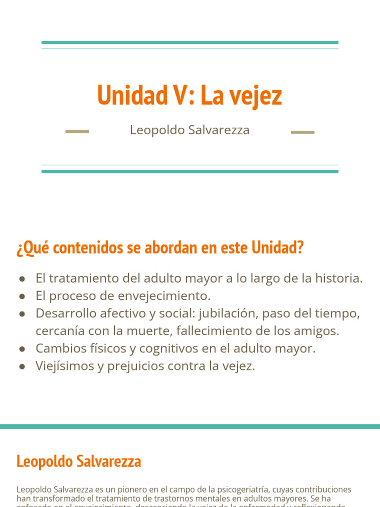 Psicogeriatría y Viejismo: Salvarezza | PDF | Vejez | Ciencias del comportamiento