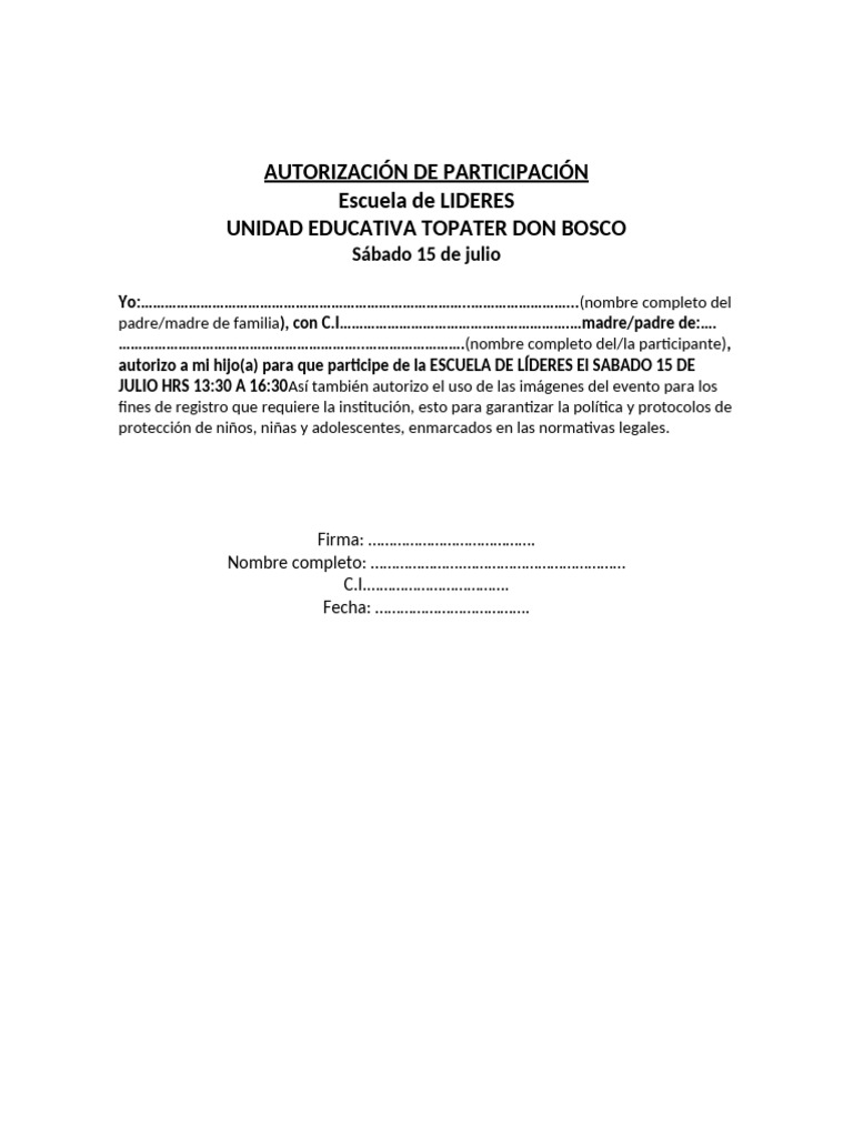 Permiso Lideres | PDF