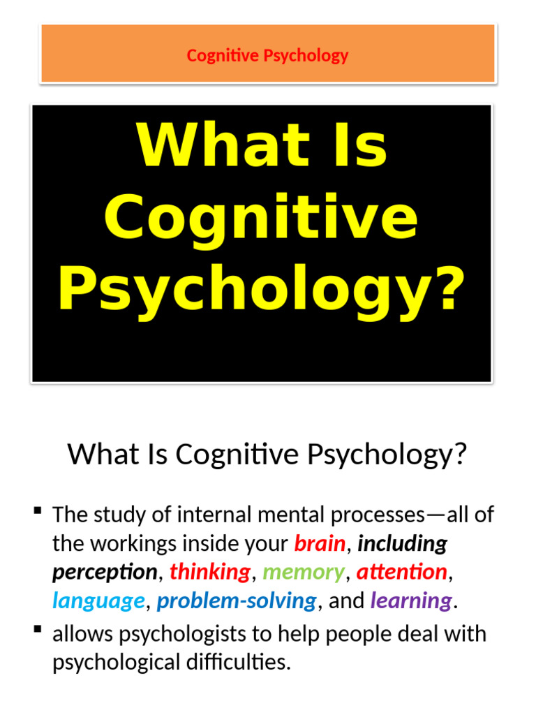 Understanding Cognitive Psychology Concepts | PDF | Cognitive Psychology | Cognition