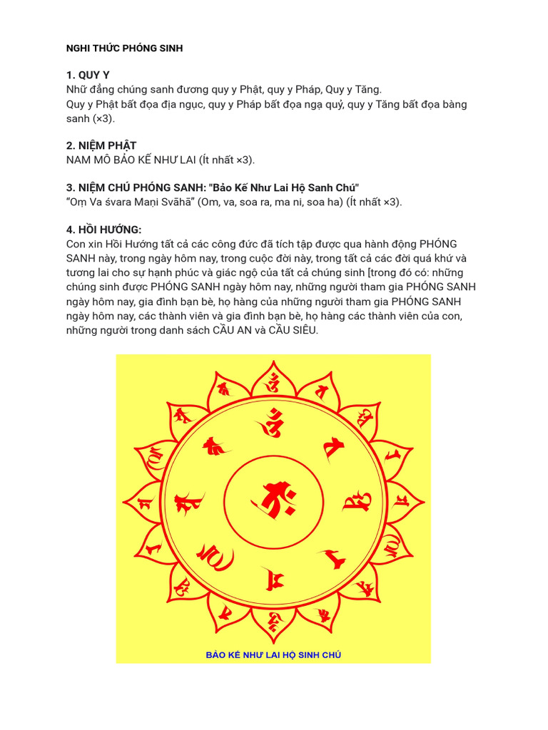 Nghi Thức Phóng Sinh | PDF