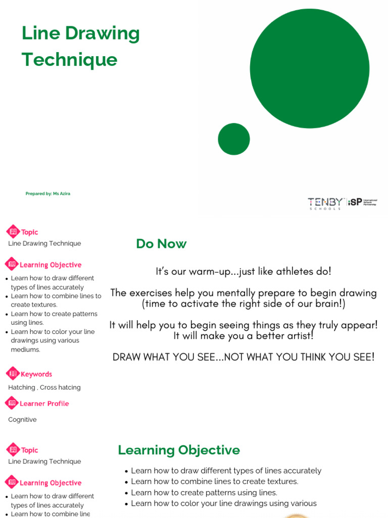 Y7 T1 Line Drawing Technique | PDF | Drawing | Artistic Techniques