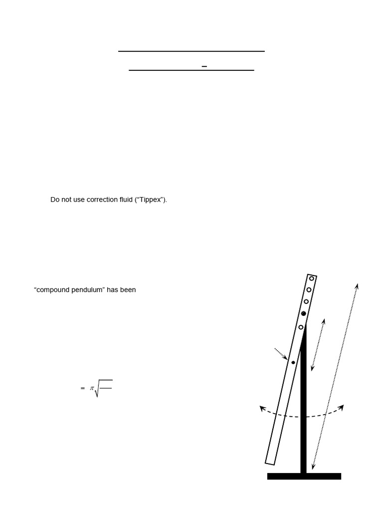 Lab Test - Compound Pendulum Ruler | PDF | Physical Quantities | Mechanics