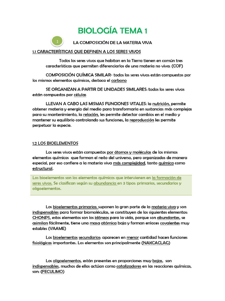 bio teMA 1 IMPRETSO | PDF