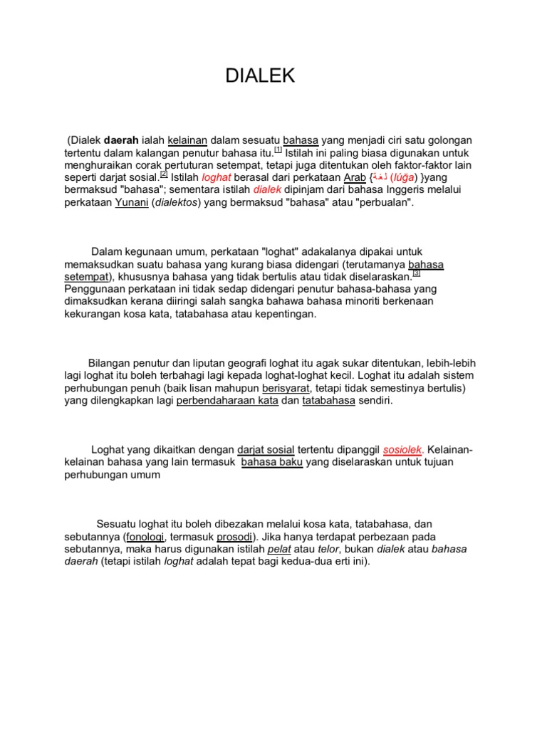 Dialek Jawi | PDF