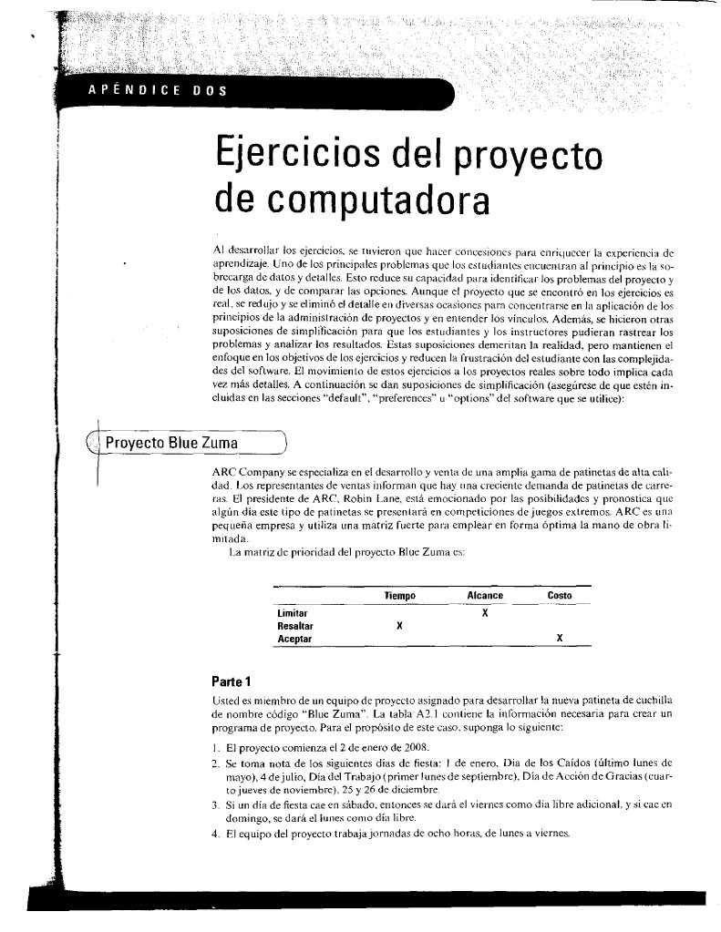 Proyecto Blue Zuma | PDF