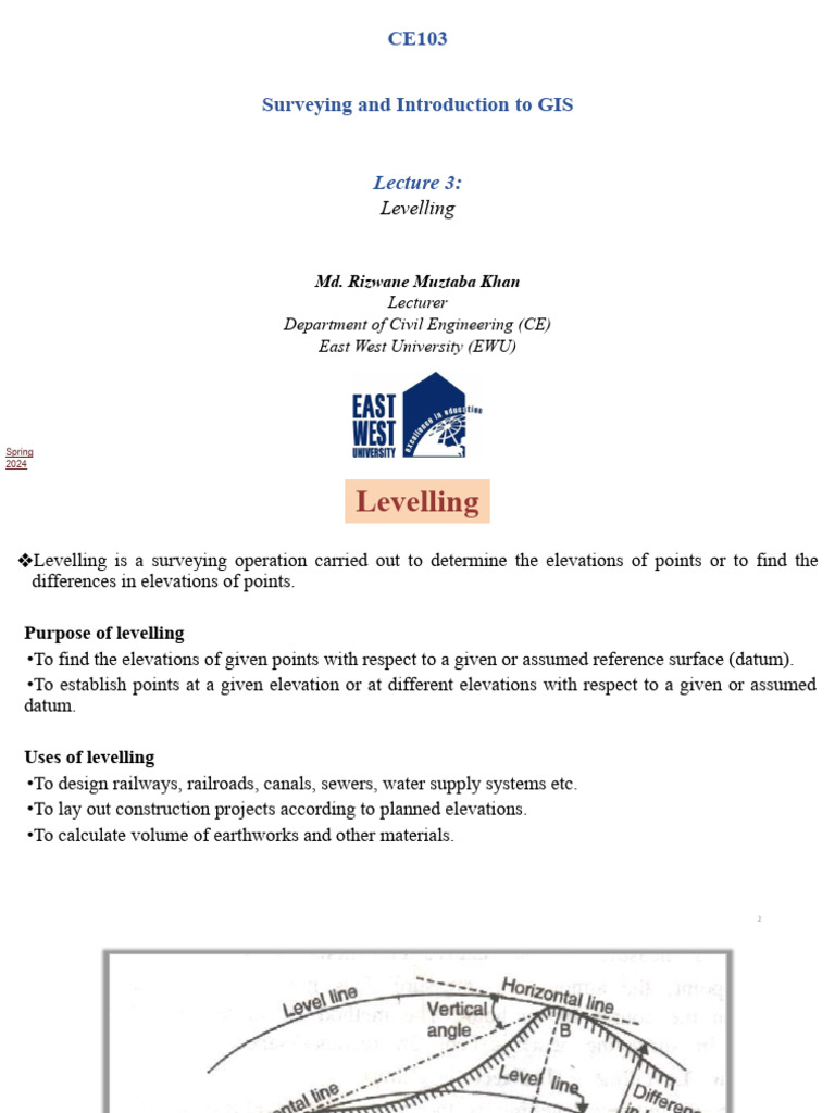 Lecture 3 Levelling | PDF