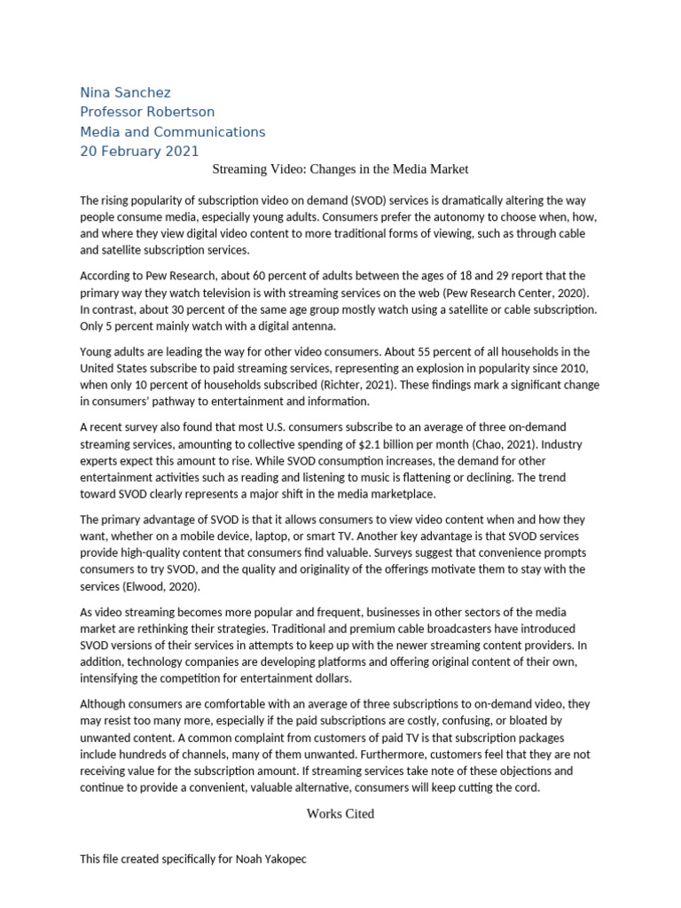 SC_WD19_EOM2-1_NoahYakopec_1 | PDF | Video On Demand | Pay Television