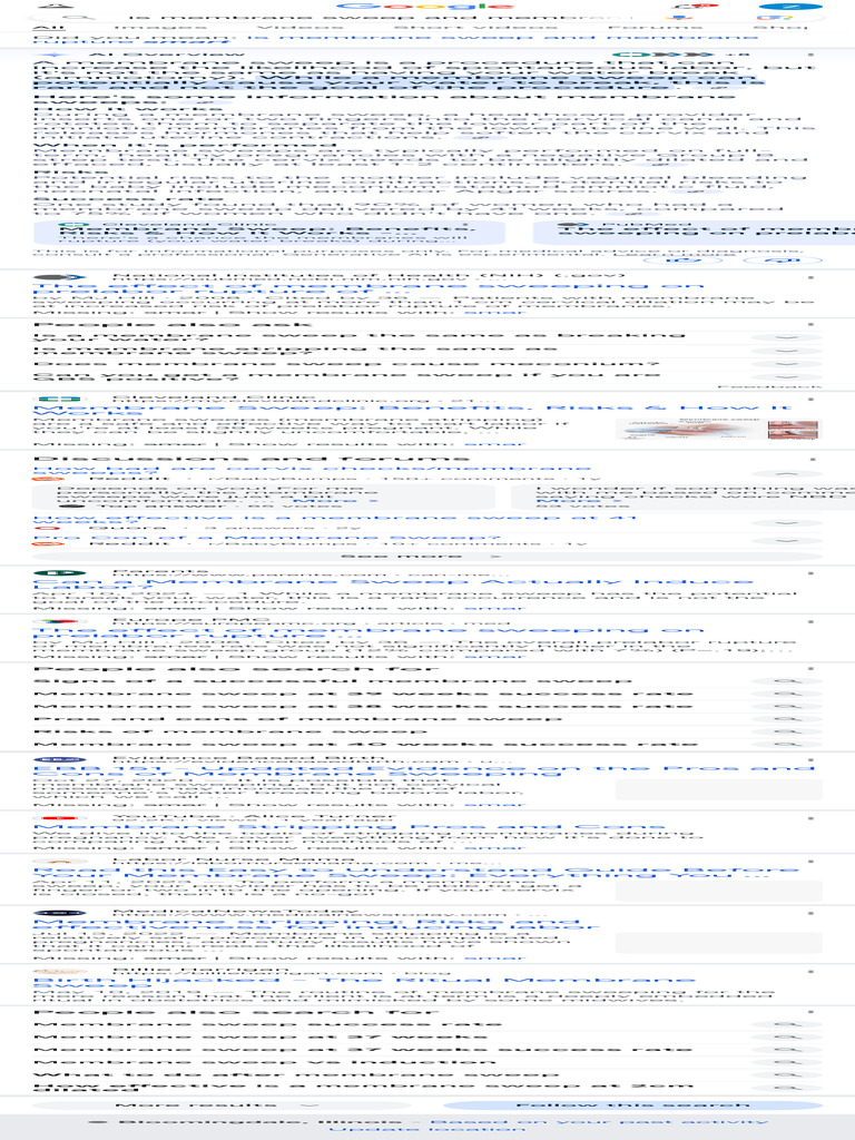 Membrane Sweep: Benefits & Risks | PDF | Human Reproduction | Medicine