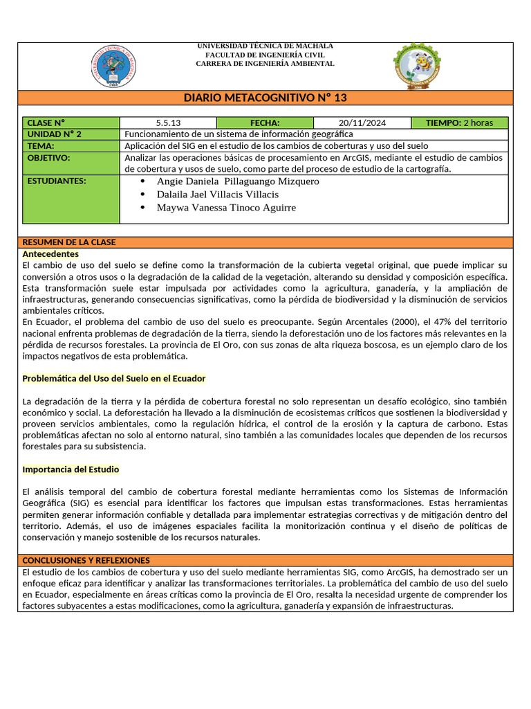 FORMATO DIARIO SIG | PDF | Sistema de información geográfica | Los bosques