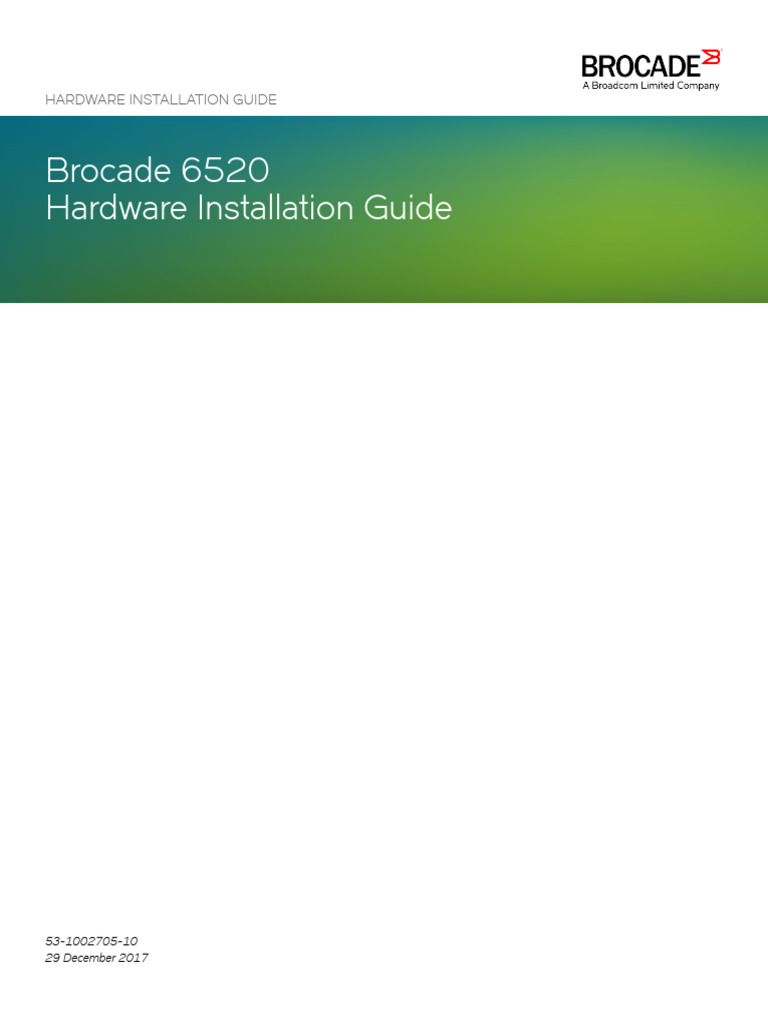 Brocade 6520 Hardware Installation Guide | PDF | Command Line Interface ...