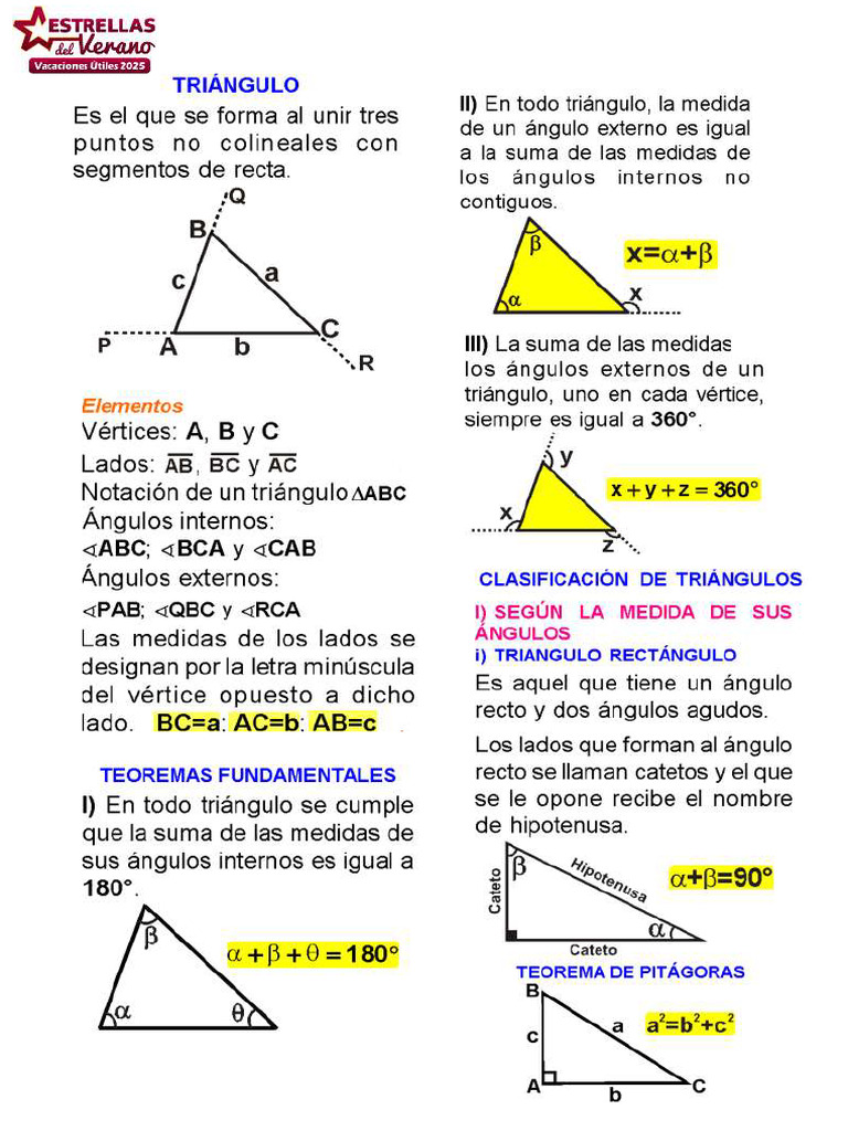 Ejercicios Sobre Triangulos Pdf