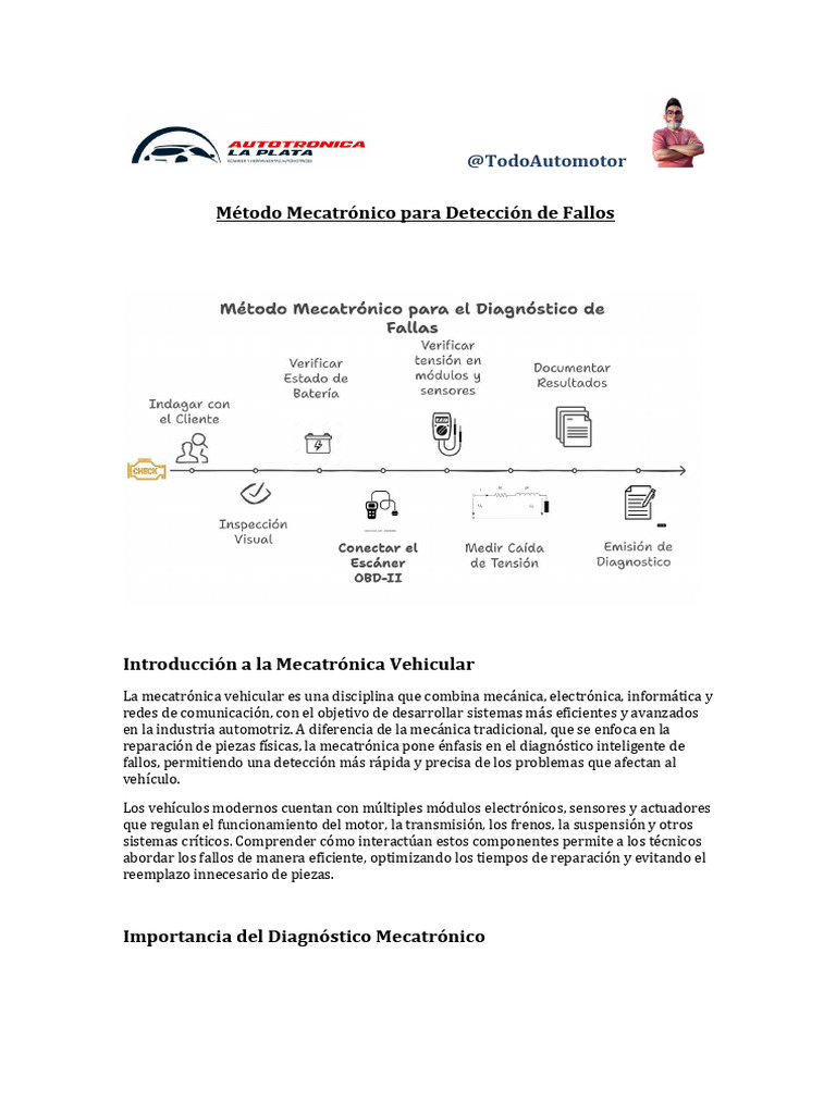 Diagnóstico Mecatrónico de Fallos Vehiculares | PDF | Mecatrónica | Red ...