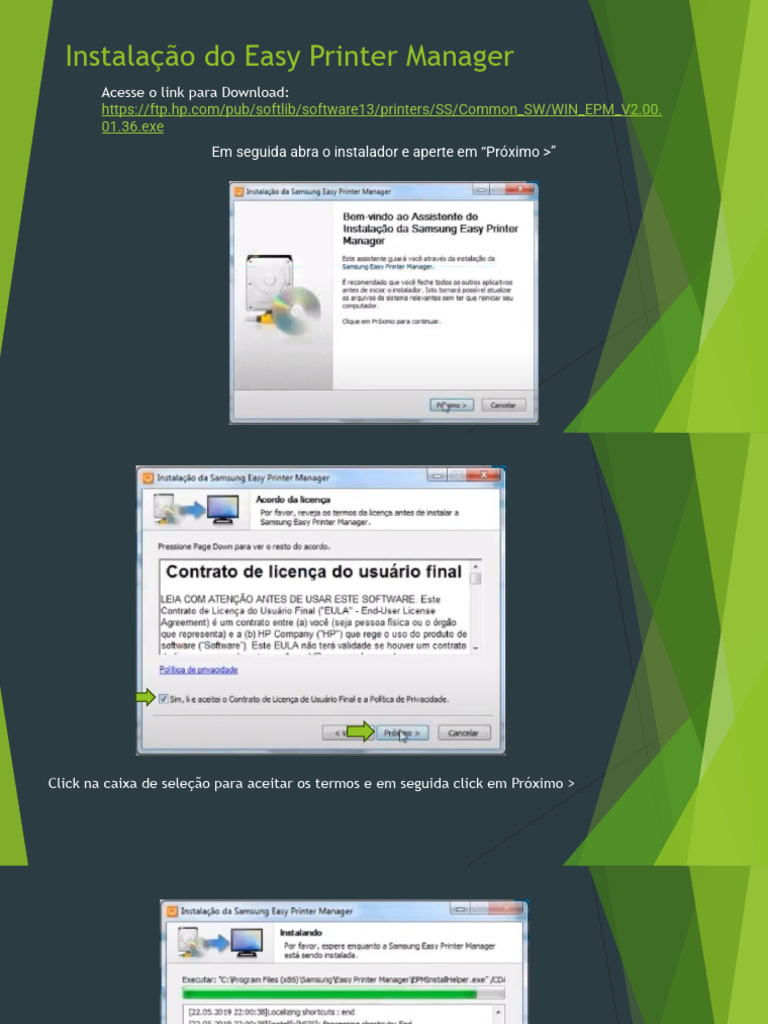 Instalação do Easy Printer Manager | PDF