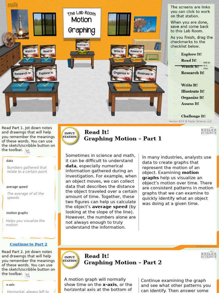 Motion Graphing Interactive Stations (Digital) | PDF | Cartesian ...