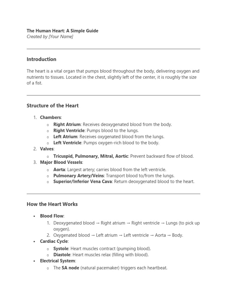 The Human Heart | PDF