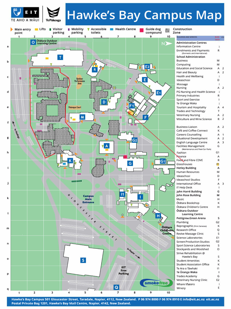 EIT Taradale Campus A4 Map - F Block Marked | PDF
