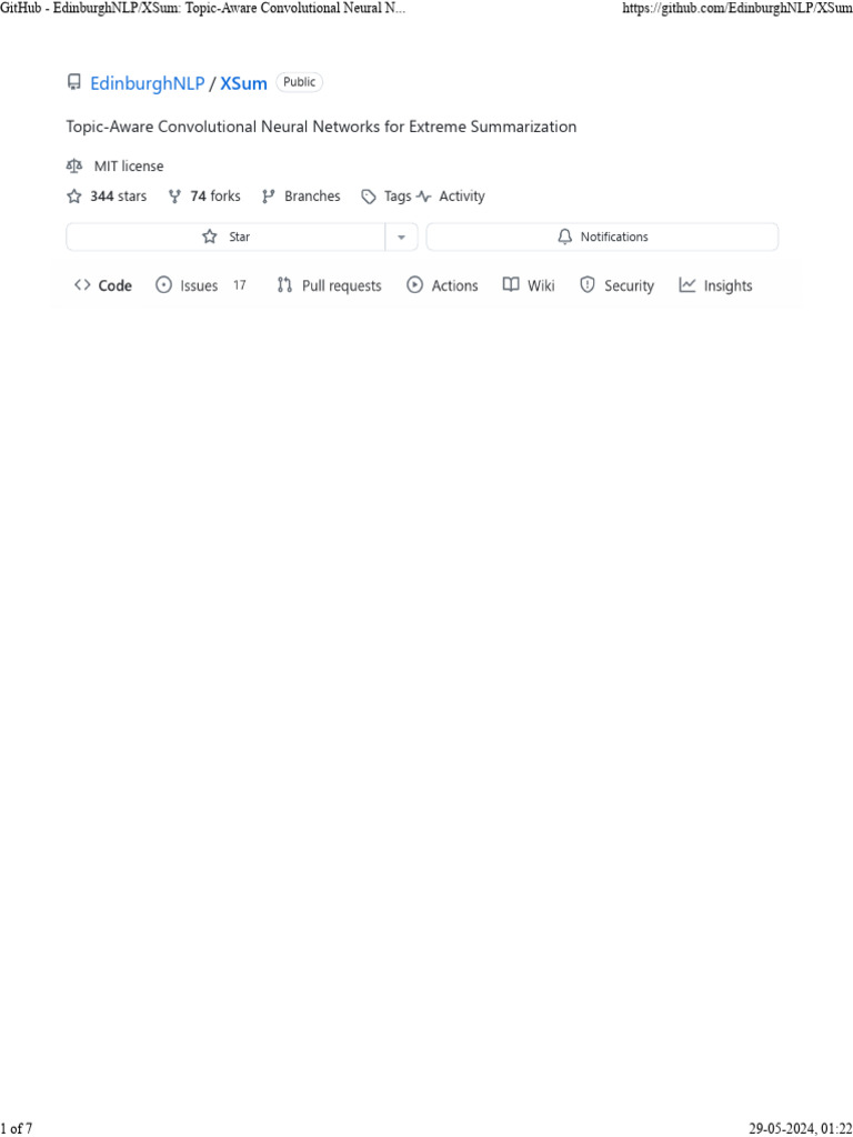 Extreme Summarization with Topic-Aware CNNs | PDF | Python (Programming Language) | Applied ...