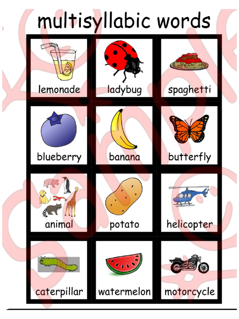 Multisyllabic Words | PDF