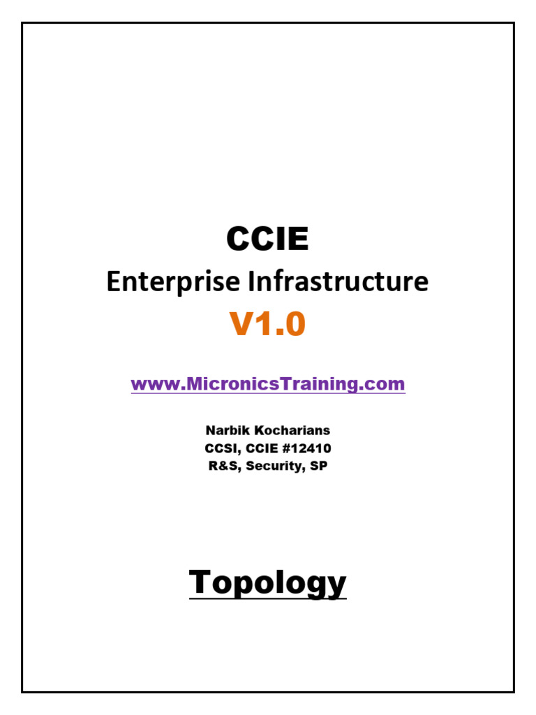 CCIE Enterprise Infrastructure Topology | PDF | Chess | Chess Theory