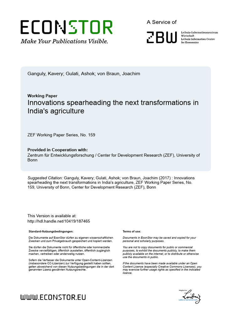 zef-wp-159 | PDF | Agriculture | Cotton