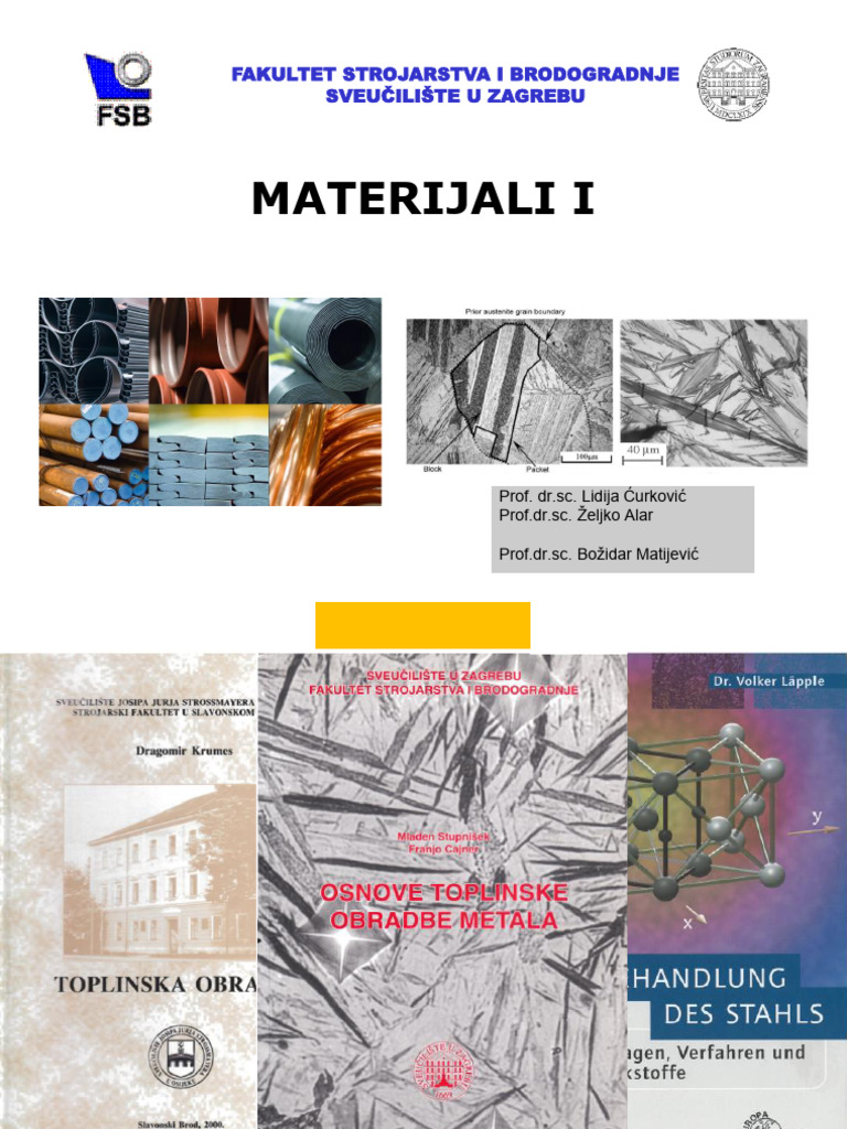 Podloge Za Prvo Predavanje Dio Toplinska Obrada | PDF