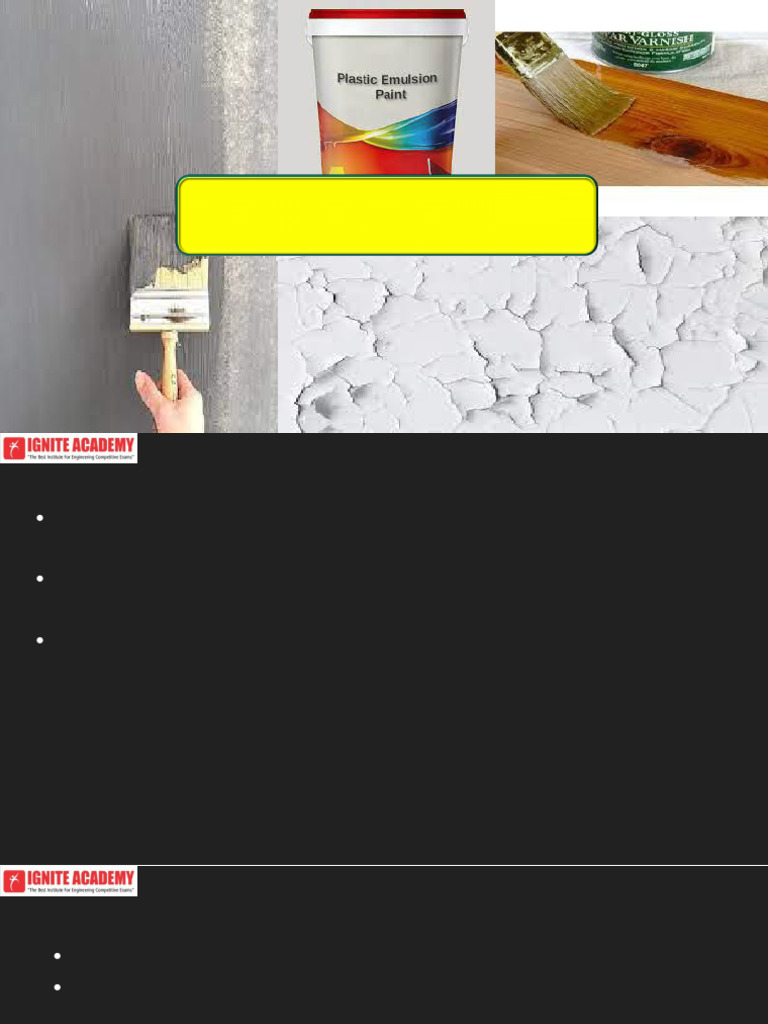Components and Types of Paints | PDF | Paint | Varnish