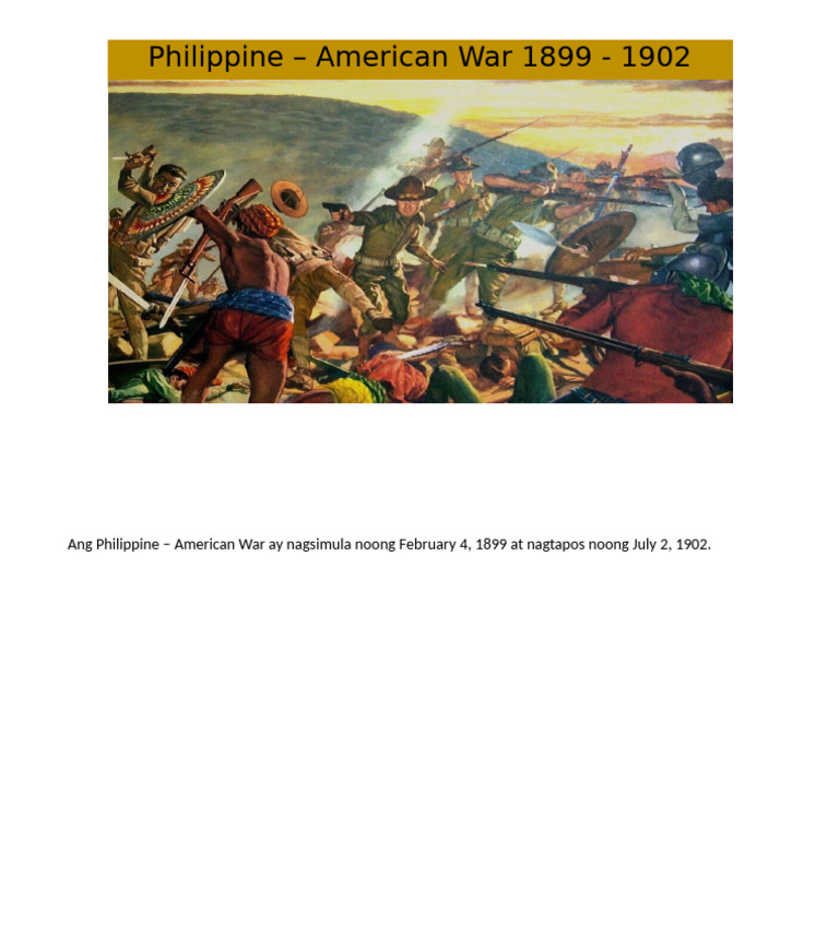 AP Report Philippine - American War 1899 - 1902 | PDF