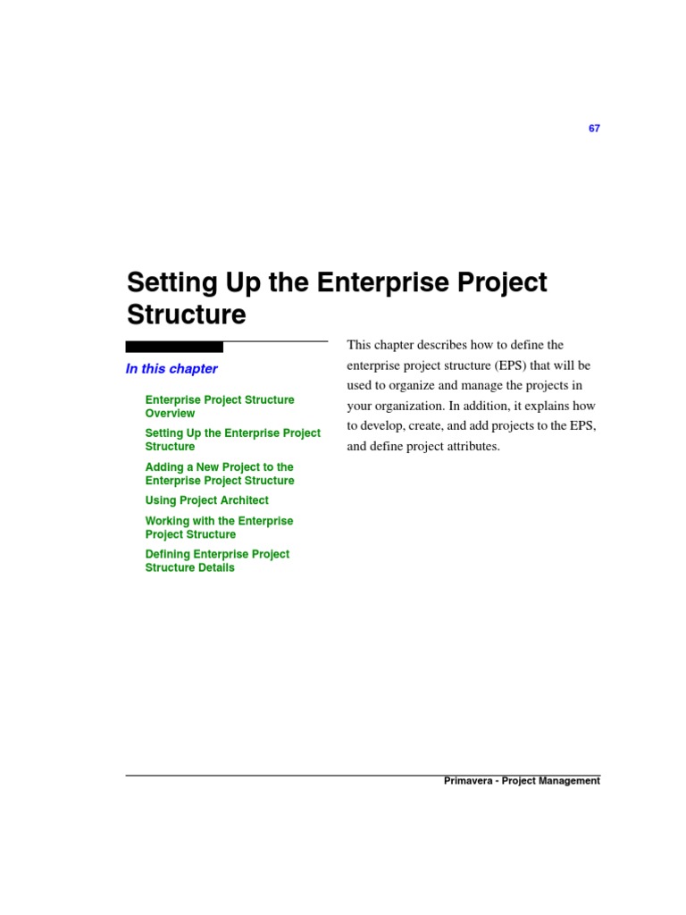 Setting Up The Enterprise Project Structure: in This Chapter | PDF ...