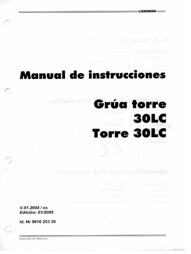 Manaul Liebherr 30LC | PDF