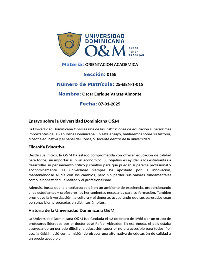 Historia y Filosofía de la O&M | PDF | Maestros | Enseñando