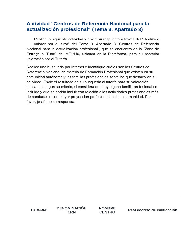 Centros de Referencia en Extremadura | PDF