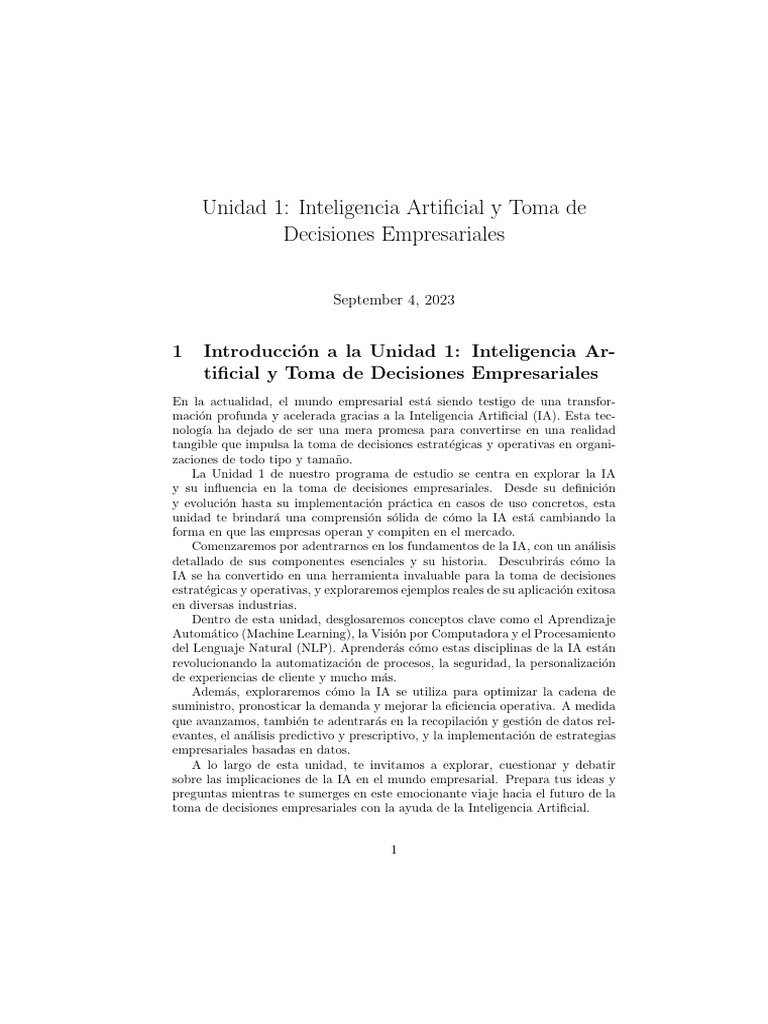 Unidad_1___Inteligencia_Artificial | PDF | Inteligencia artificial | Inteligencia (IA) y semántica