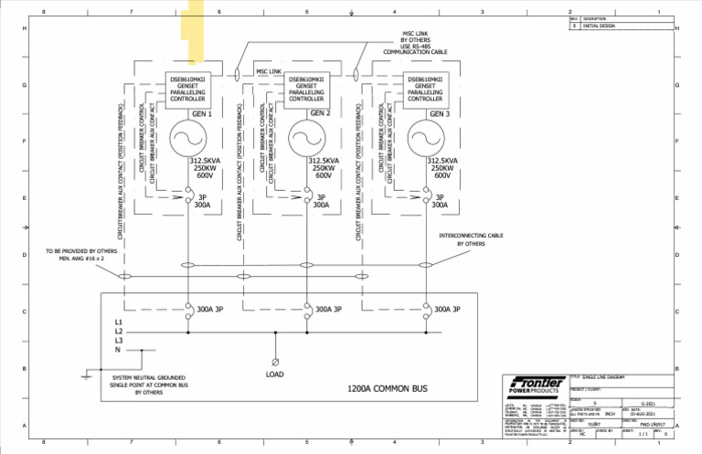 Paralleled Generator Single Line | PDF